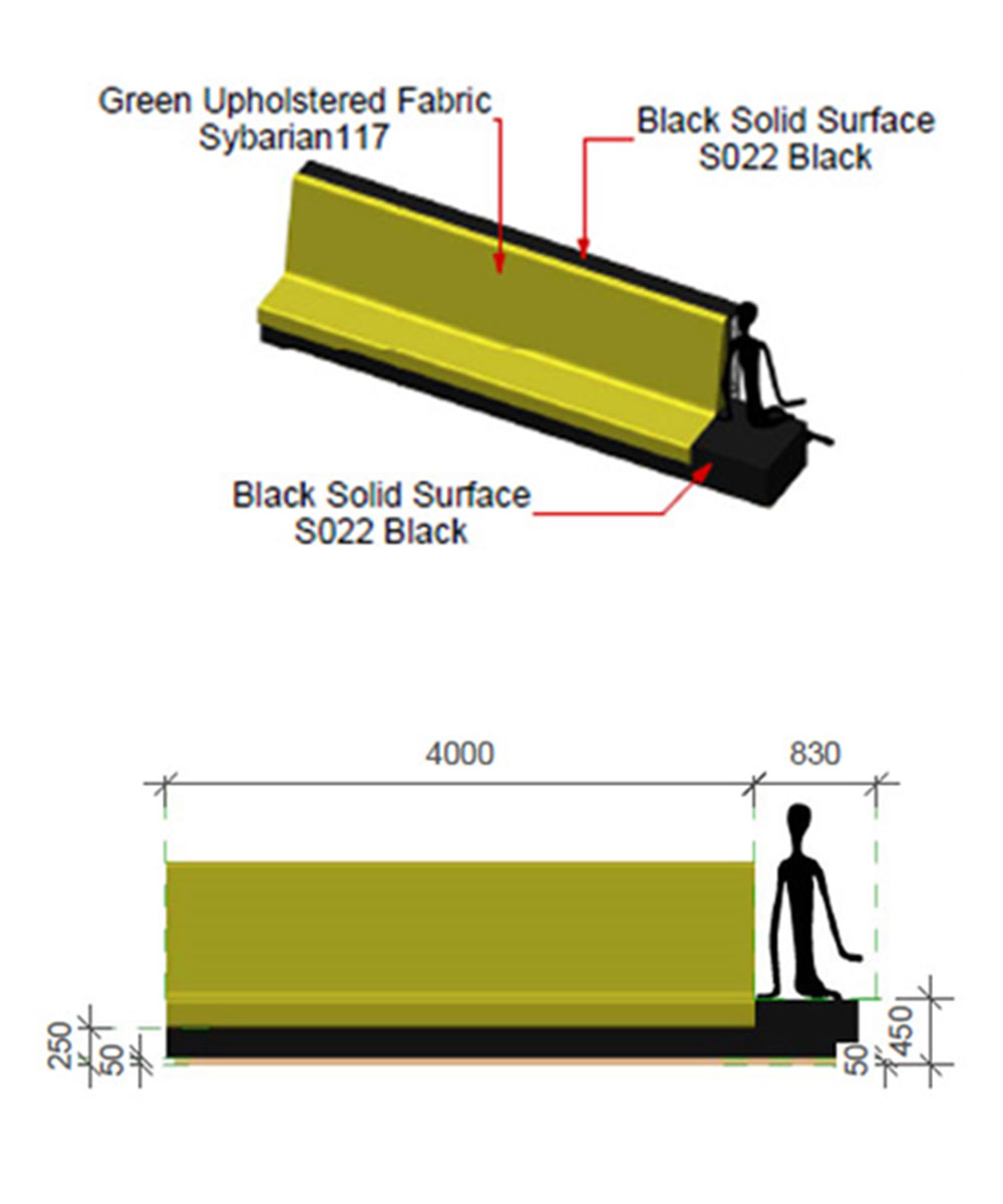 Solid Surface Bench – Shi+Me INTERIORS