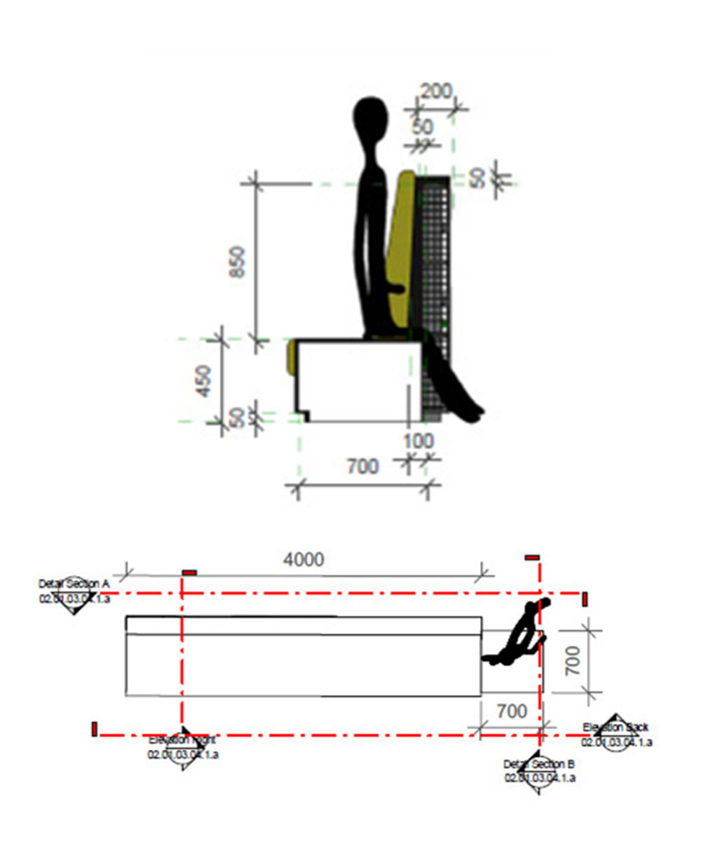Solid Surface Bench – Shi+Me INTERIORS